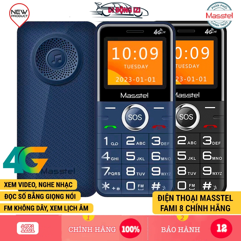 Điện Thoại Người Già Masstel Fami 8 4G VoLTE- Loa To, FM Không Dây, Đọc ...