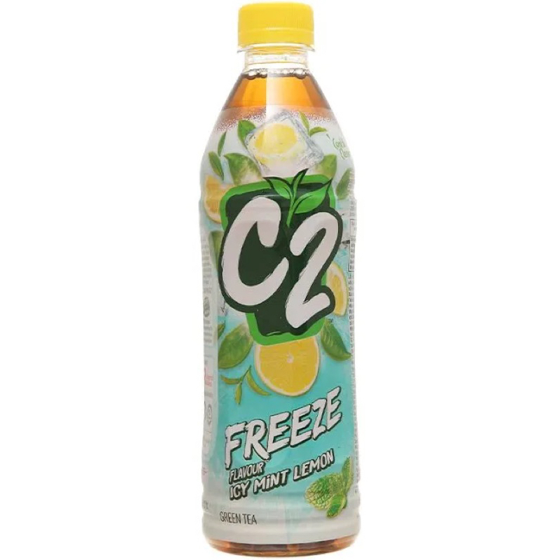 Trà xanh hương chanh tuyết bạc hà C2 freeze chai 455ml | Shopee Việt Nam