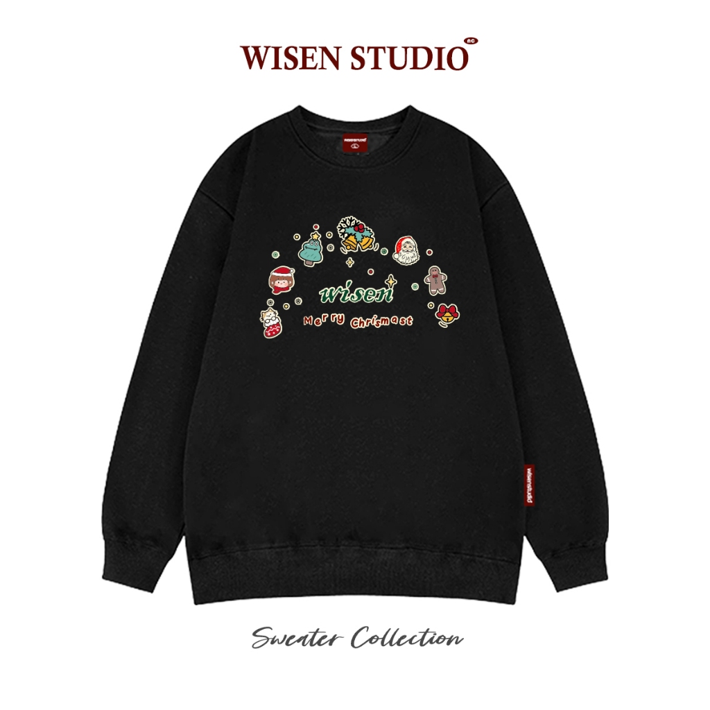 Áo sweater local brand WISEN nỉ bông dày form rộng oversize unisex mẫu ...