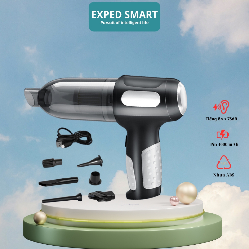 Máy Hút Bụi Cầm Tay Mini Không Dây 4 Trong 1 EXPED SMART L03, Lực Hút ...