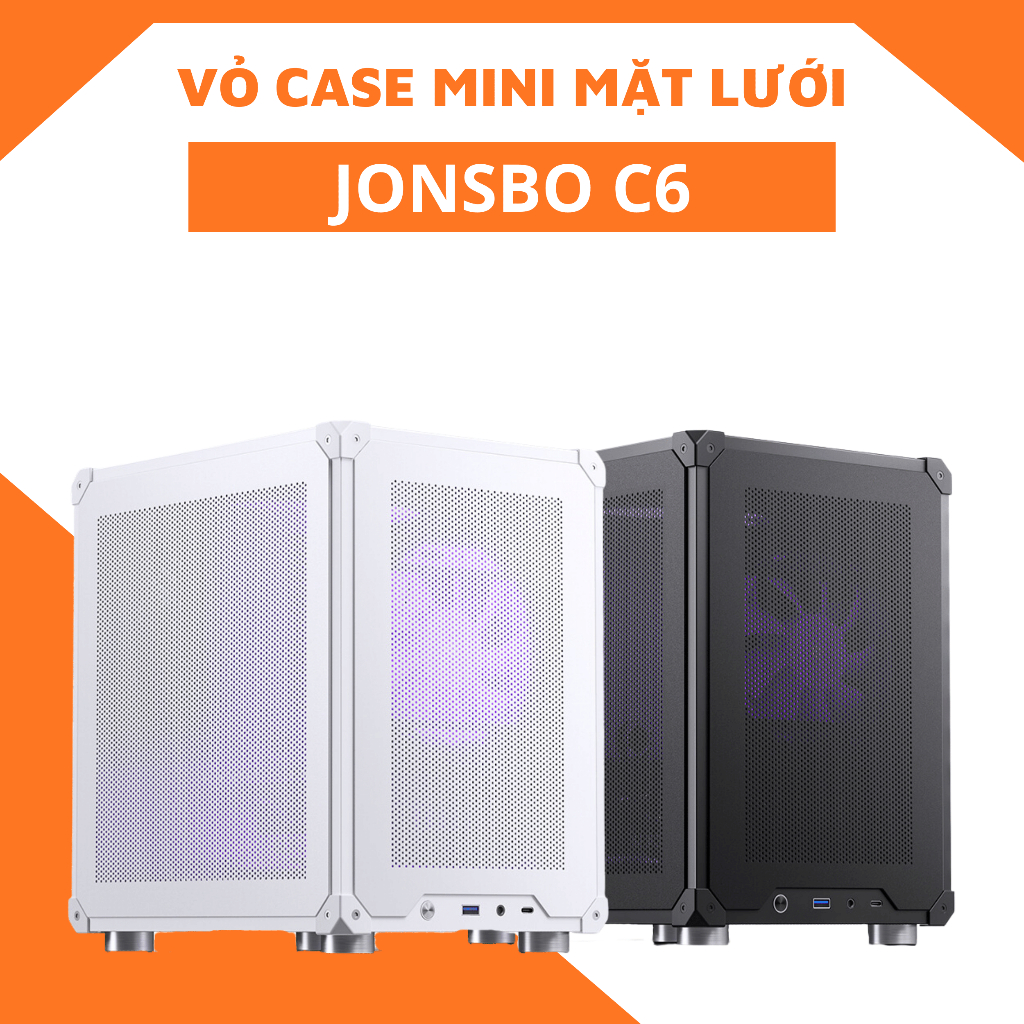 Vỏ case Jonsbo C6 - Vỏ case Mini Tower MATX mặt lưới chính hãng giá rẻ ...