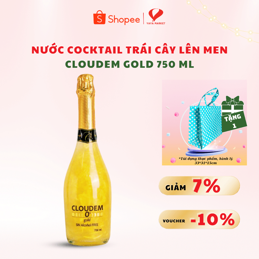Nước cocktail trái cây lên men có Ga - Cloudem Gold 750 Ml - SỈ/BUÔN ...