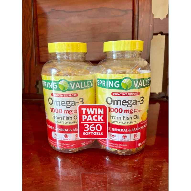 [NHẬP KHẨU MỸ] Dầu cá Omega 3 Spring Valley Fish Oil 1000mg Hương Chanh ...