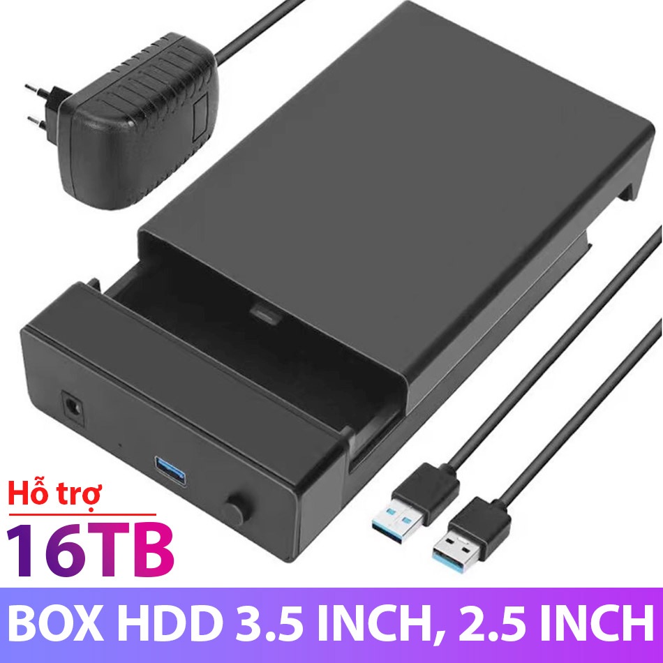 (Hỗ trợ 16TB) Box chuyển ổ cứng HDD 3.5 2.5, SSD 2.5 SATA sang USB 3.0 ...