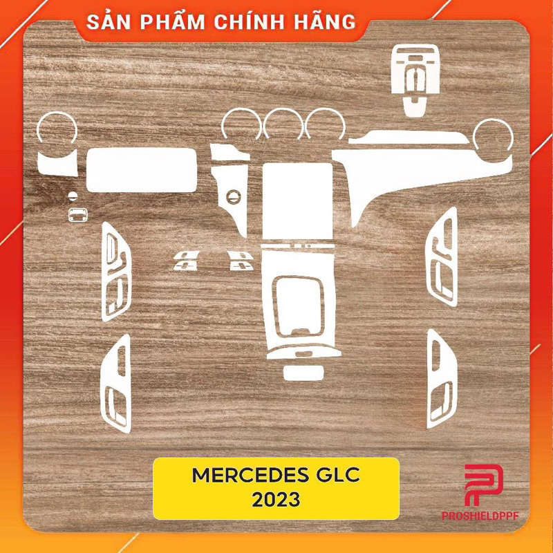 Mercedes GLC 300 2023-2025. Film PPF cao cấp dán chống xước nội thất, trong suốt. Che mờ vết ...