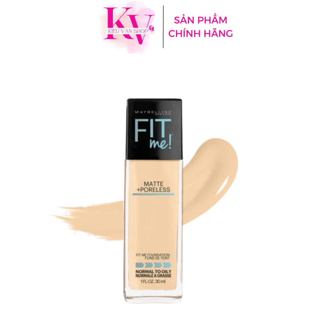 Kem Nền Fit Me Kem Nền Maybelline Mỹ 30ml Mịn Nhẹ Kiềm Dầu Chống Nắng Fps 22 Không Vòi