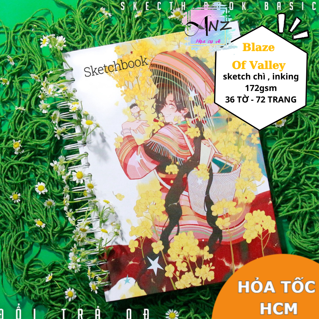 Sổ Vẽ Ong Mặt Bự - Blaze Of Valley - Sổ Vẽ Không Kị Tẩy | Shopee Việt Nam
