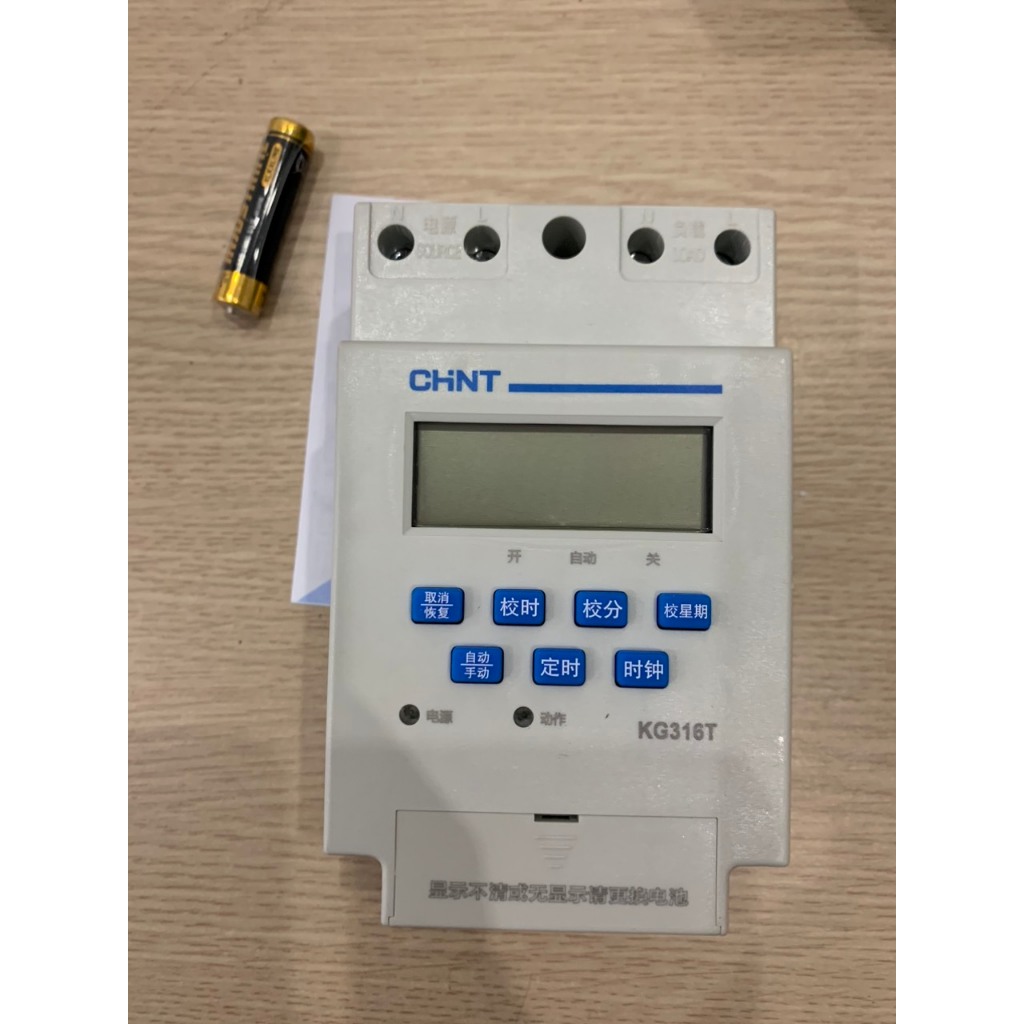 Rơ le thời gian ( Timer) 24h Chint KG316T Công tắc hẹn giờ thực ...