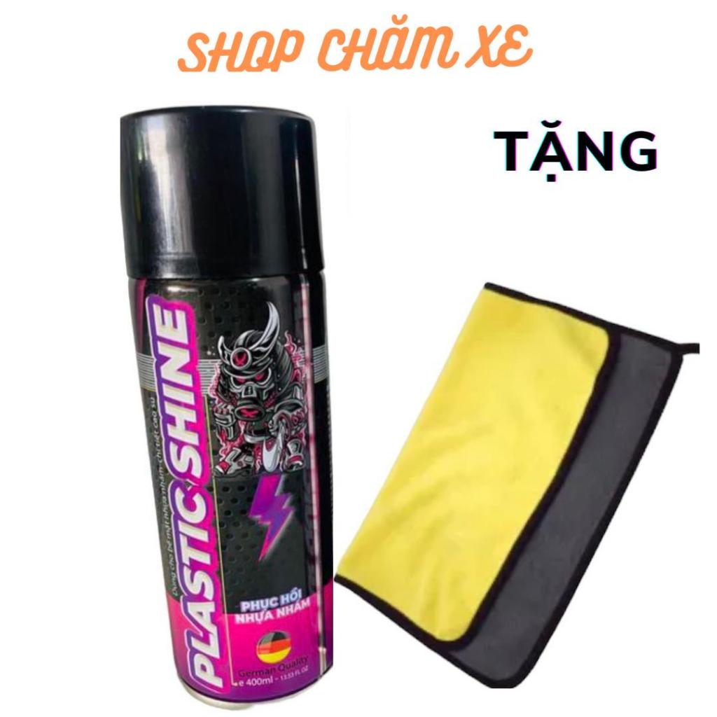 [MUA 1 CHAI TẶNG 1 KHĂN] Chai phục hồi nhựa nhám đen SPRAYKING Plastic Shine phục hồi, bảo vệ ...