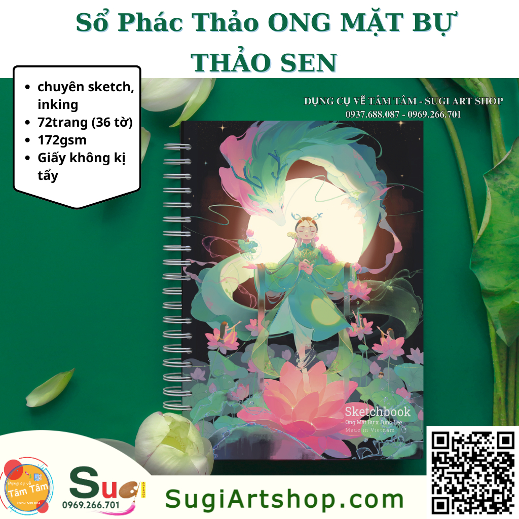 [ SUGI ART SHOP ] Sổ Vẽ Ong Mặt Bự - Sổ Phác Thảo Thảo Sen - Sổ Vẽ ...