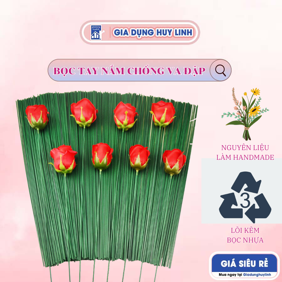 SET 50 Cành kẽm làm hoa handmade dài 40cm làm đồ trang trí tết thủ công ...
