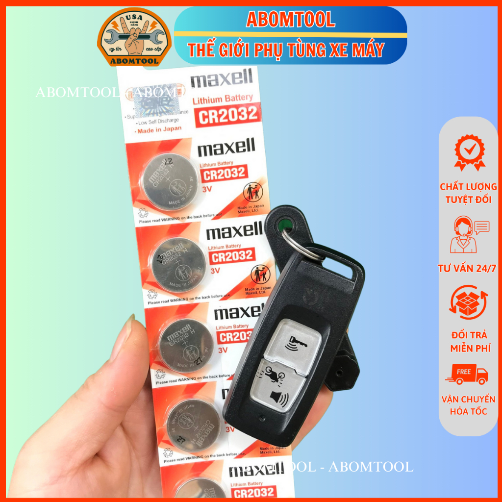 Pin smartkey Maxell ô tô xe máy CR2032, pin remote Smartkey chính hãng ...