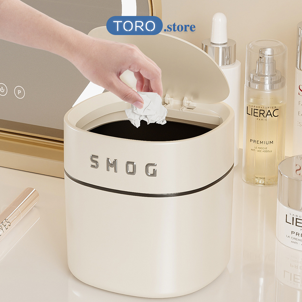 Thùng rác mini TORO để bàn thiết kế mới ngăn mùi hiệu quả kiểu dáng nắp ...