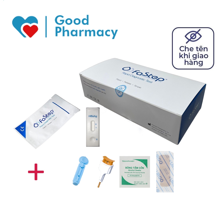 Bộ kit que thử test nhanh viêm gan siêu vi B HBsAg Rapid Test Fastep ...