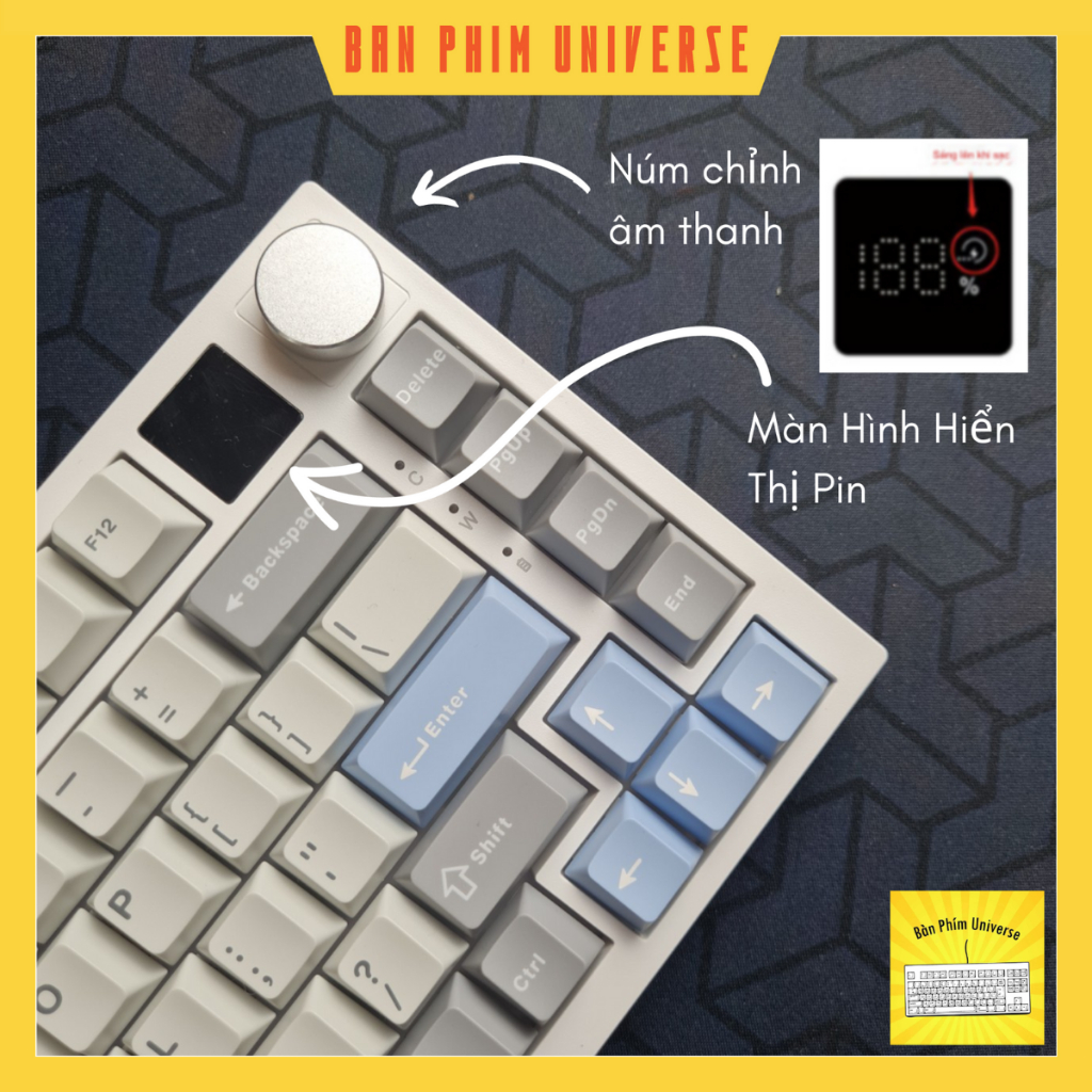 Bàn phím cơ WK75 Pro 3 mode bàn phím bluetooth, 2.4ghz, dây, rgb ...