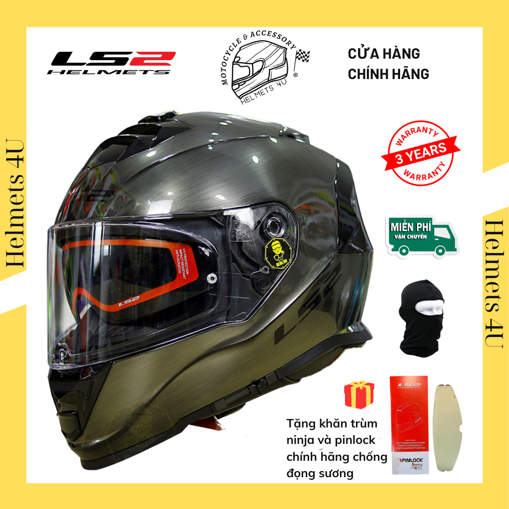 Mũ bảo hiểm fullface LS2 FF800 Storm II tặng Pinlock chính hãng màu ...