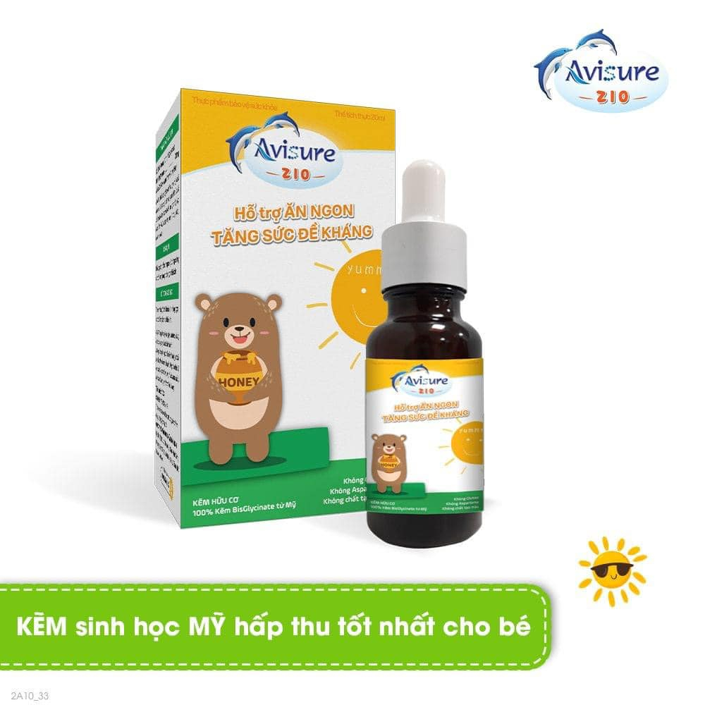 [Tích điểm nhận quà] Avisure ZIO - Siro Kẽm giọt hữu cơ cho bé (chai ...