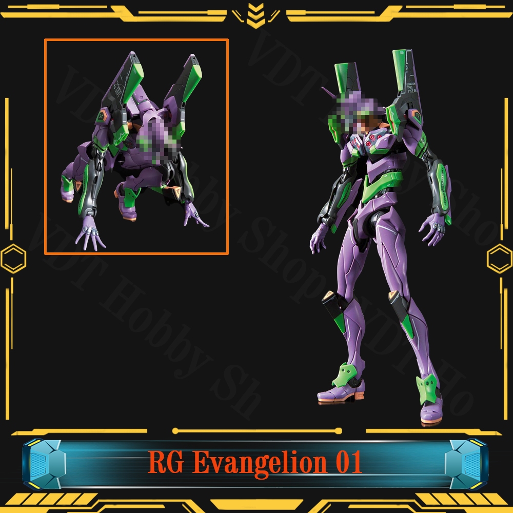 Mô hình lắp ráp RG EVA 01 Evangelion Unit-01 ( tặng kèm decal nước ...