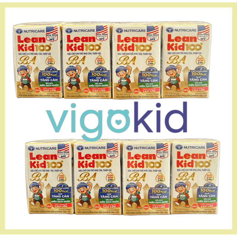 SỮA PHA SẴN LEAN KID 100 BA 110ML VÀ 180ML (LỐC 4 HỘP) | Shopee Việt Nam