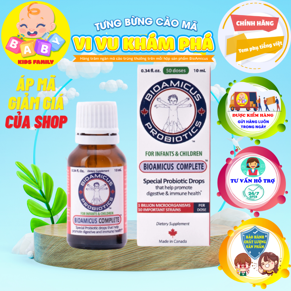 Men vi sinh 10 chủng BioAmicus Complete 10ml | Shopee Việt Nam