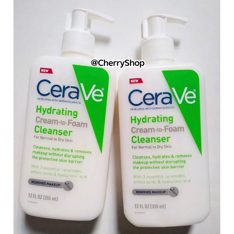 Sữa rửa mặt kiêm tẩy trang CrV Hydrating Cream-to-Foam Cleanser ...