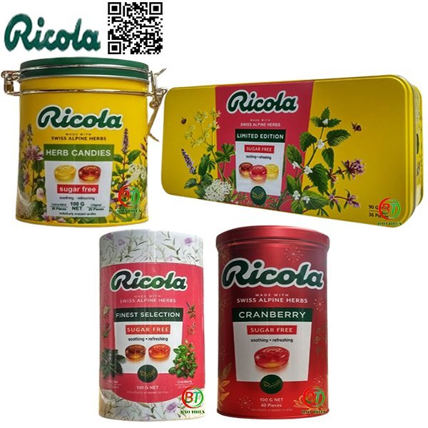 Kẹo thảo mộc trái cây Tin Box hiệu Ricola hộp 90g và100g | Shopee Việt Nam