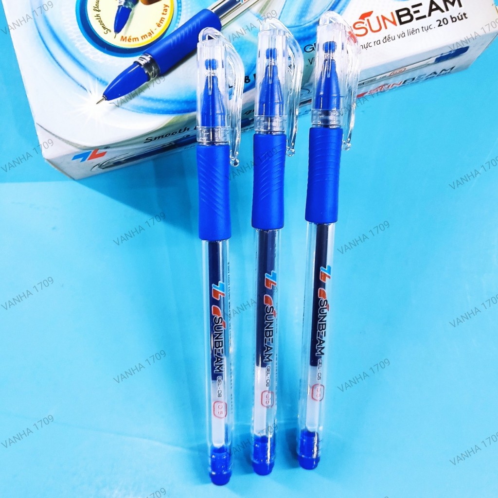 THIÊN LONG - GEL08 [Hộp 20c ] Bút Bi Nước SUNBEAM 0.5mm Mực Xanh, Đen ...