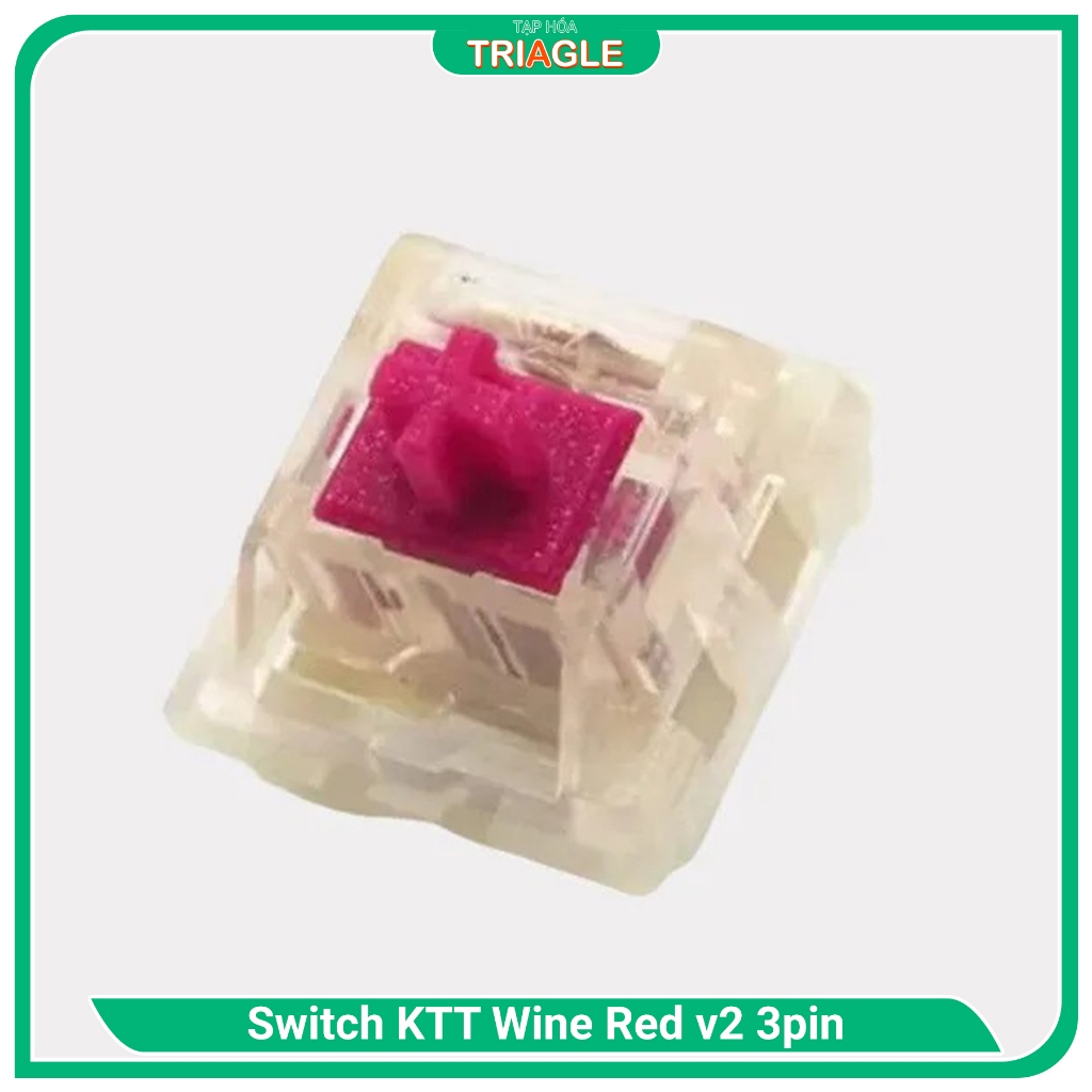 Switch KTT Wine Red v2 | Linear | 3pin | Prelubed | 55g | Triagle | Shopee Việt Nam