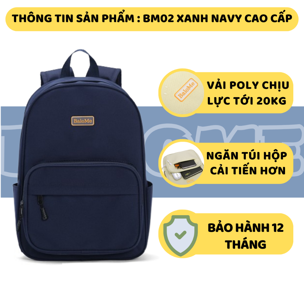 Balo Cao Cấp Đi Học Nam Nữ thương hiệu BaloMe, Balo Thời Trang Nam Nữ ...