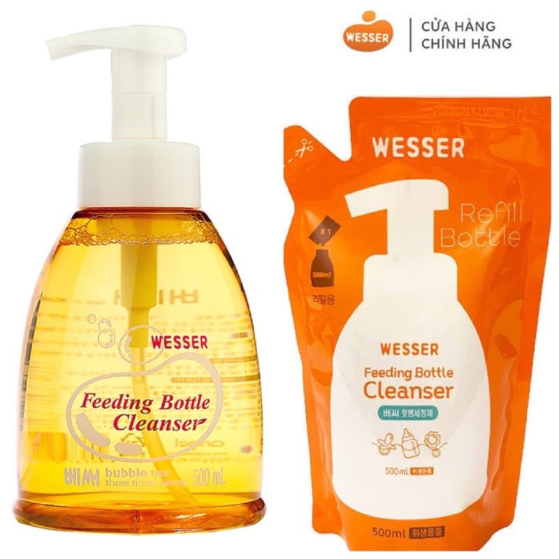 Nước rửa bình sữa wesser 500ml và 450ml | Shopee Việt Nam