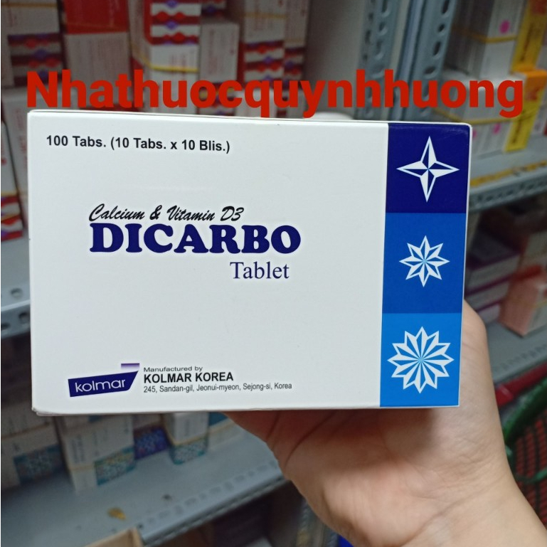 Viên uống DICARBO hộp 100 viên giúp bổ sung canxi cho cơ thể | Shopee ...