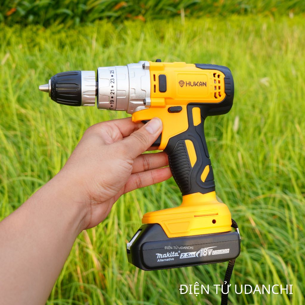 Máy Khoan Pin HUKAN F9 DÙNG PIN ĐÓNG CỦA SHOP, 3 Chức Năng, 20 Cấp ...