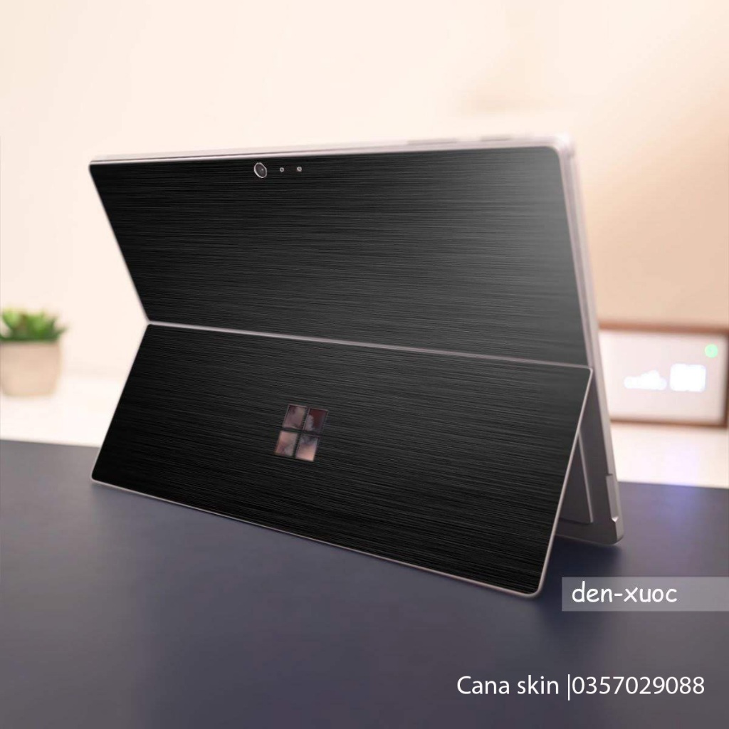 Miếng dán skin Skin dán Surface Pro / Go / Book / Laptop mẫu đen xước ...
