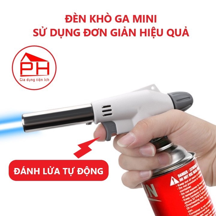 Đầu khò ga mini Flame Gun đèn khò gas cầm tay tự động đánh lửa điều ...