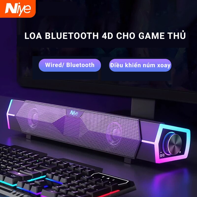 Loa bluetooth 4D cho game thủ NIYE V18 5W - LED RGB - Loa 52mm toàn dải ...