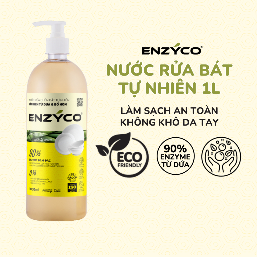Nước Rửa Bát Sinh Học Enzyco Enzyme Từ Dứa 1000ml, 100% An Toàn Cho Bé ...