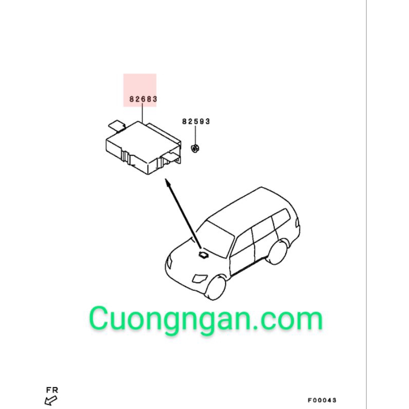 Bộ điều khiển gài cầu (Control unit 4WD indicator) Pajero V93 8631A358 ...