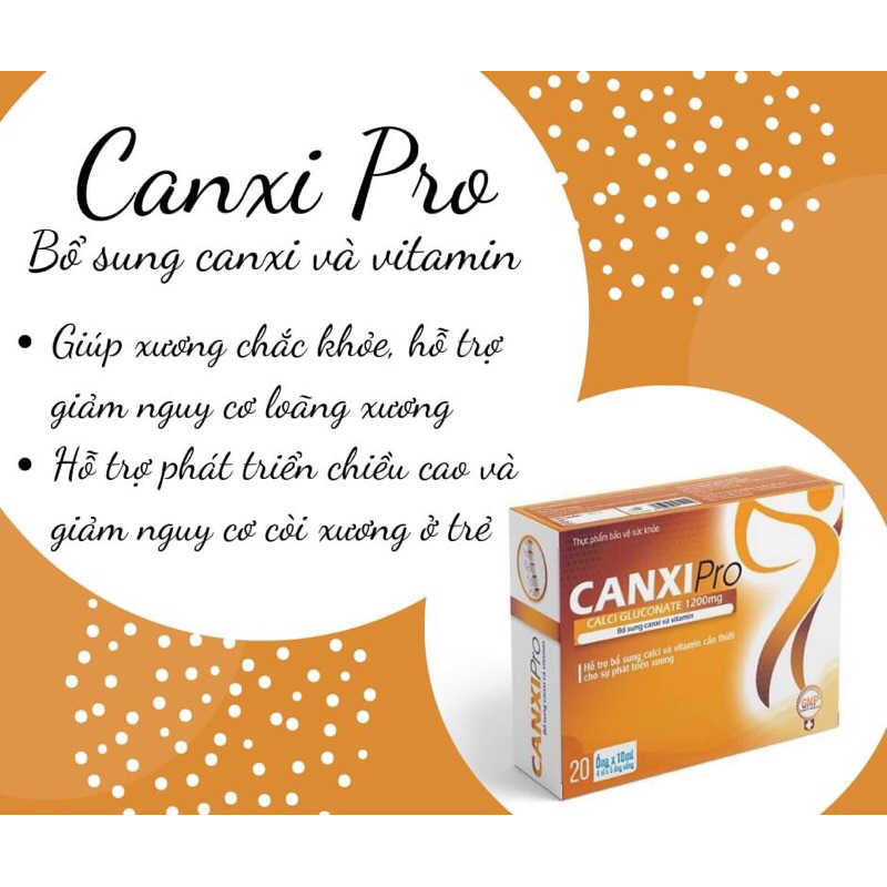CANXI PRO Calci gluconate 1200mg ( bổ sung canxi và vitamin ) | Shopee ...