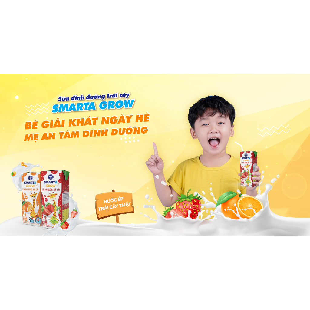 Sữa nước Smarta Grow 110ml (4hộp/lốc) | Shopee Việt Nam