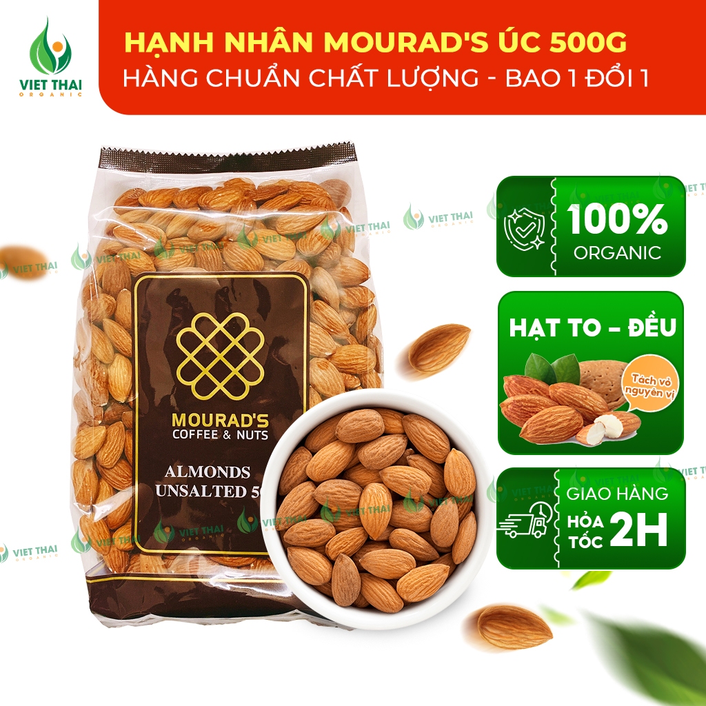 [CHẤT LƯỢNG] Hạnh Nhân Tách Vỏ Úc Mourad's 500g - Nhân Hạt Hạnh Nhân Date Mới Chất Lượng Ăn ...