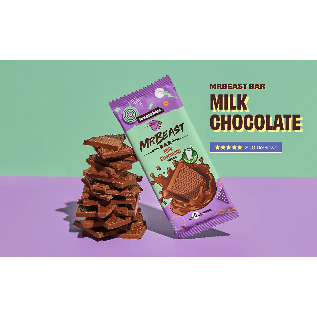 [CHÍNH HÃNG] Kẹo Socola Mỹ Mr. Beast thanh 60gr Mrbeast CÓ ĐÁ GEL ...