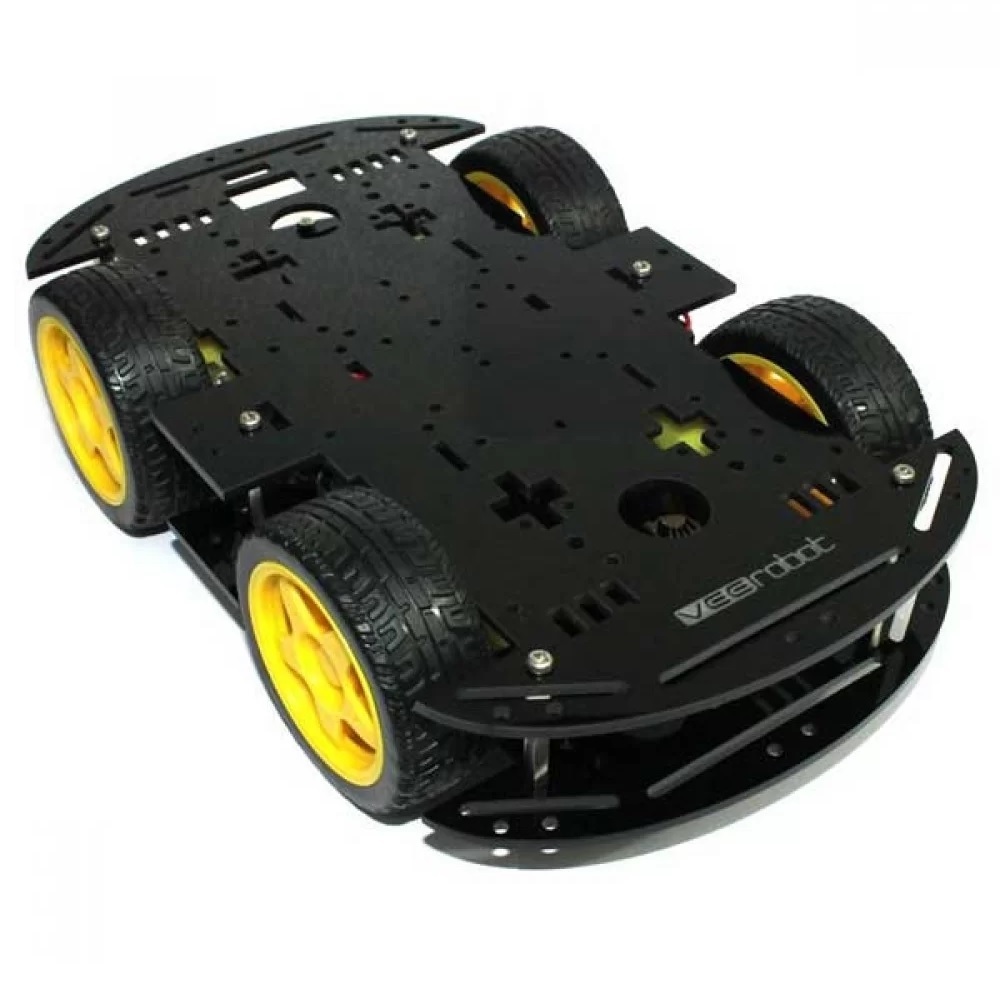 Bộ khung xe robot 2 tầng 4 động cơ bằng mica - Thực hành Arduino ...