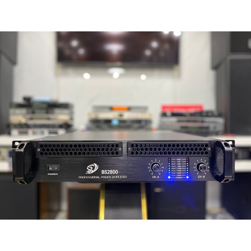 Cục đẩy 2 kênh BS audio BS2800 chính hãng máy class H | Shopee Việt Nam
