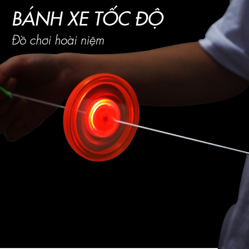 Đồ chơi con quay bằng dây, còn quay có đèn, đồ chơi huyền thoại ...