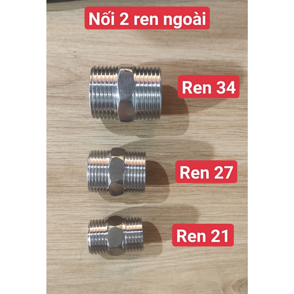 23 loại Đầu nối ren trong ngoài inox ,kép inox, inox 21,27, 34 (giá bán ...