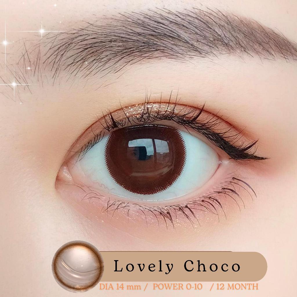 Kính áp tròng lens Lovely Choco tự nhiên ( dòng 12 tháng 1-10 độ Nhập ...