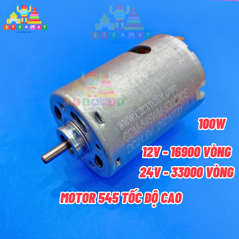 Động Cơ DC 545 Công Suất Cao 12V-24V 100W Tốc độ cao 16900-33000 vòng ...