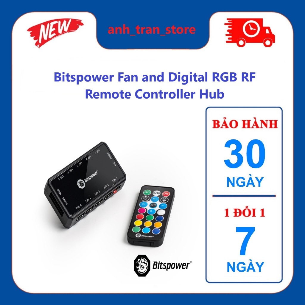 Bộ Hub điều khiển Bitspower Fan and Digital RGB RF Remote Controller Hub | Shopee Việt Nam