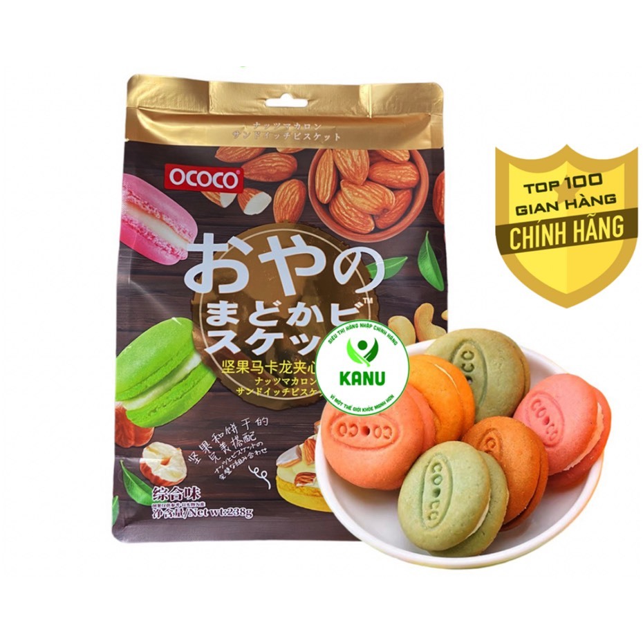 BÁNH QUY MACARON OCOCO 238G MIX VỊ HẠT ĐIỀU, HẠNH NHÂN, HẠT PHỈ | Shopee Việt Nam