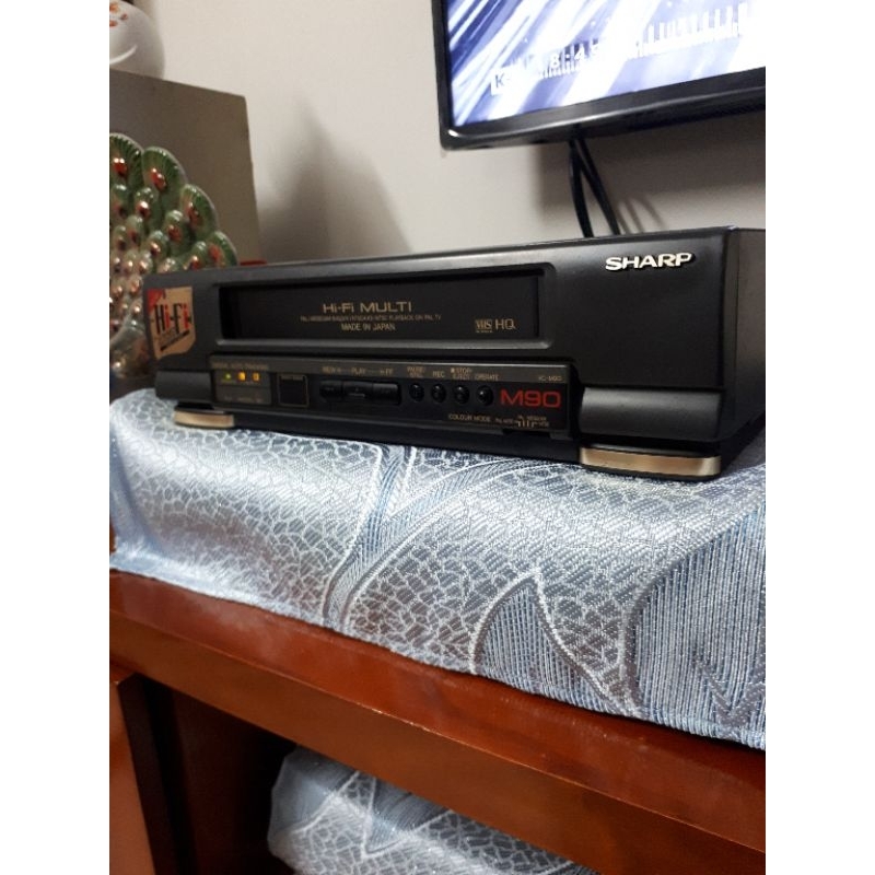 Đầu băng VHS HIFI Stereo SHARP VC-M90 kèm remote control. | Shopee Việt Nam